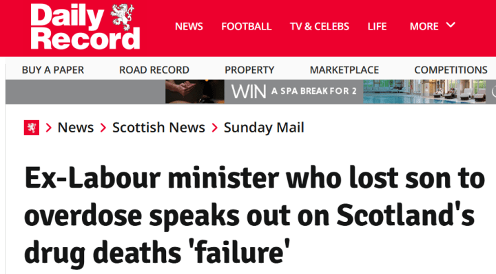 Sickening exploitation of own son’s drug death on behalf of Scottish ...