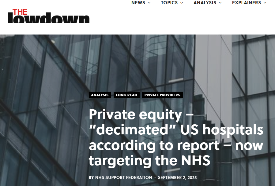 How NHS Scotland will not be ‘decimated’ by private equity because the ...