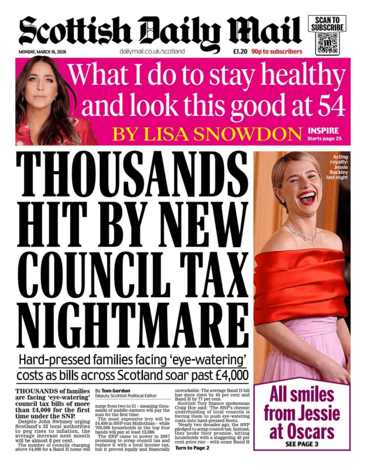 Not Scottish Daily Mail campaigns for the 1% of council tax payers as ...