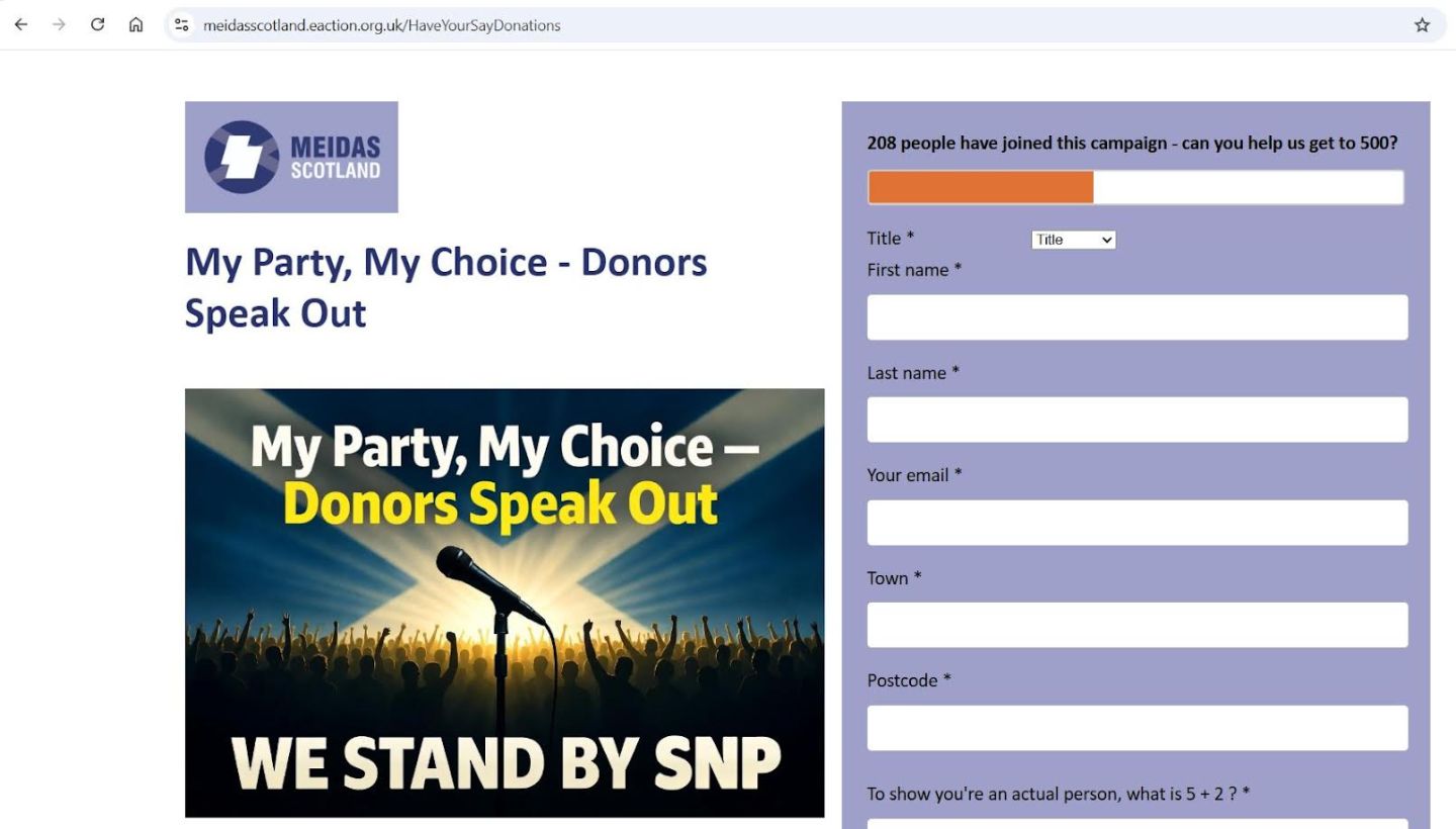 My Party, My Choice – SNP Donors Speak Out – Talking-up Scotland