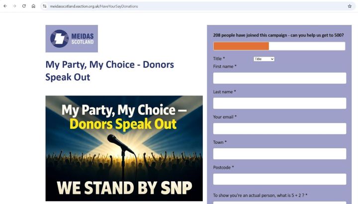 My Party, My Choice – SNP Donors Speak Out – Talking-up Scotland